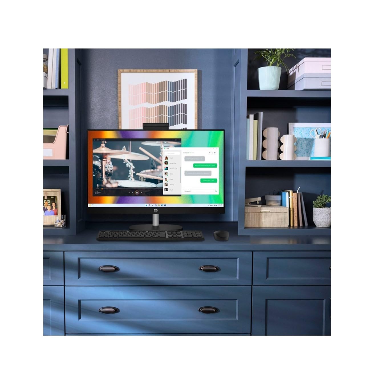 HP All-in-One Desktop, 27" FHD Touchscreen Anti-Glare Display, AMD Ryzen 7 7730U Up to 4.5GHz, 16GB RAM, 1TB PCIe SSD, True Vision 1080p Webcam, Keyboard&Mouse, WIFI6, USB-C, PDG HDMI 2.1 Cable
