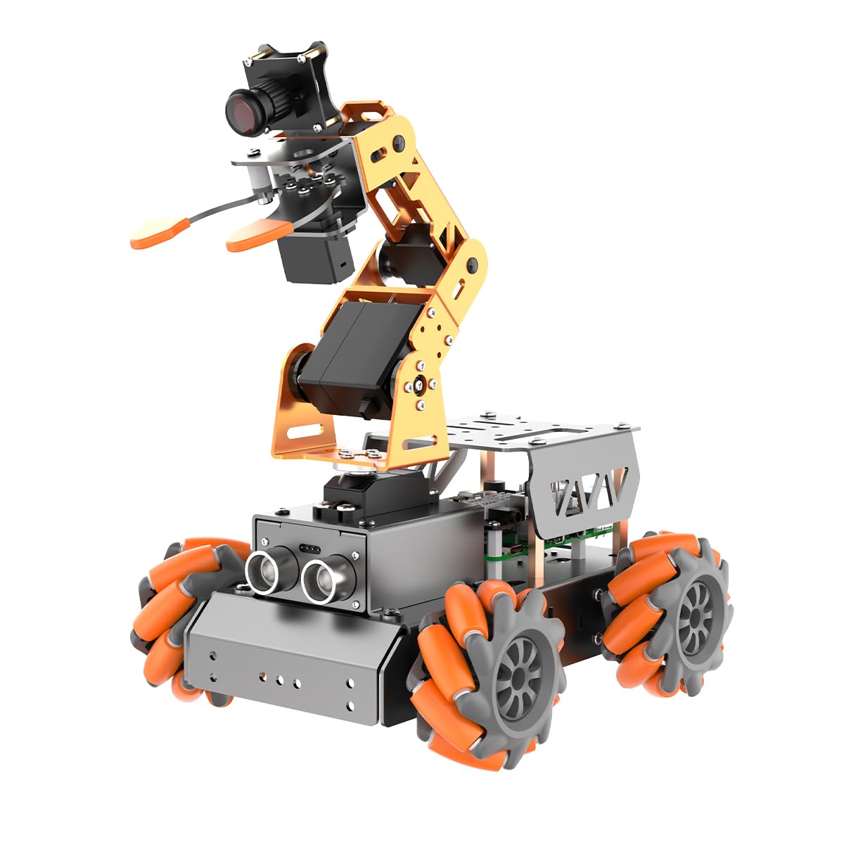 MatserPi Robotic Arm for Raspberry Pi Open Source Programming AI Vision Robot Car Kit, 5 DOF/Axis Smart Robotic Arm DIY Gift for Teens Adults, without Raspberry Pi