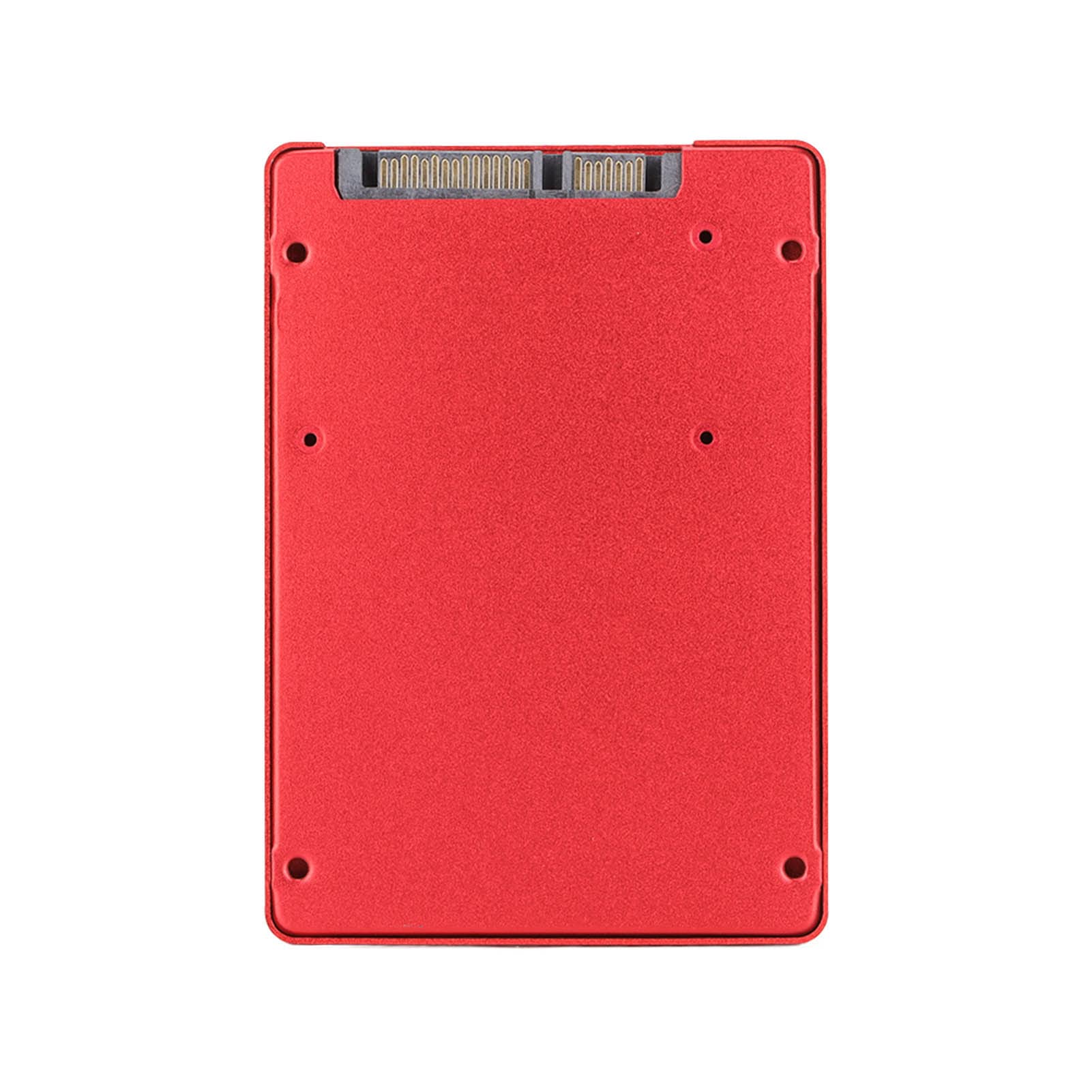 MSATA to SATA3.0 Hard Drive Adapter Card, Aluminum SSD Adapter Enclosure High Heat Dissipation for Home for Desktop Computer Red