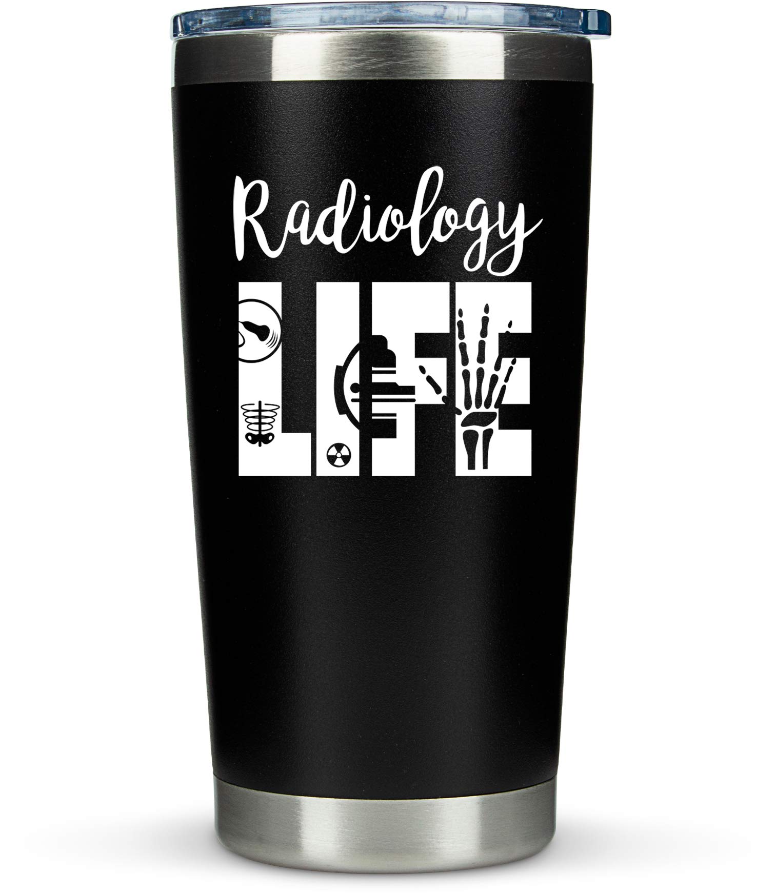 KLUBI Radiology Gifts - Coffee Travel Mug 20oz- Idea for Rad Tech, Technician, Men or Women, Xray Tech, Radiologist