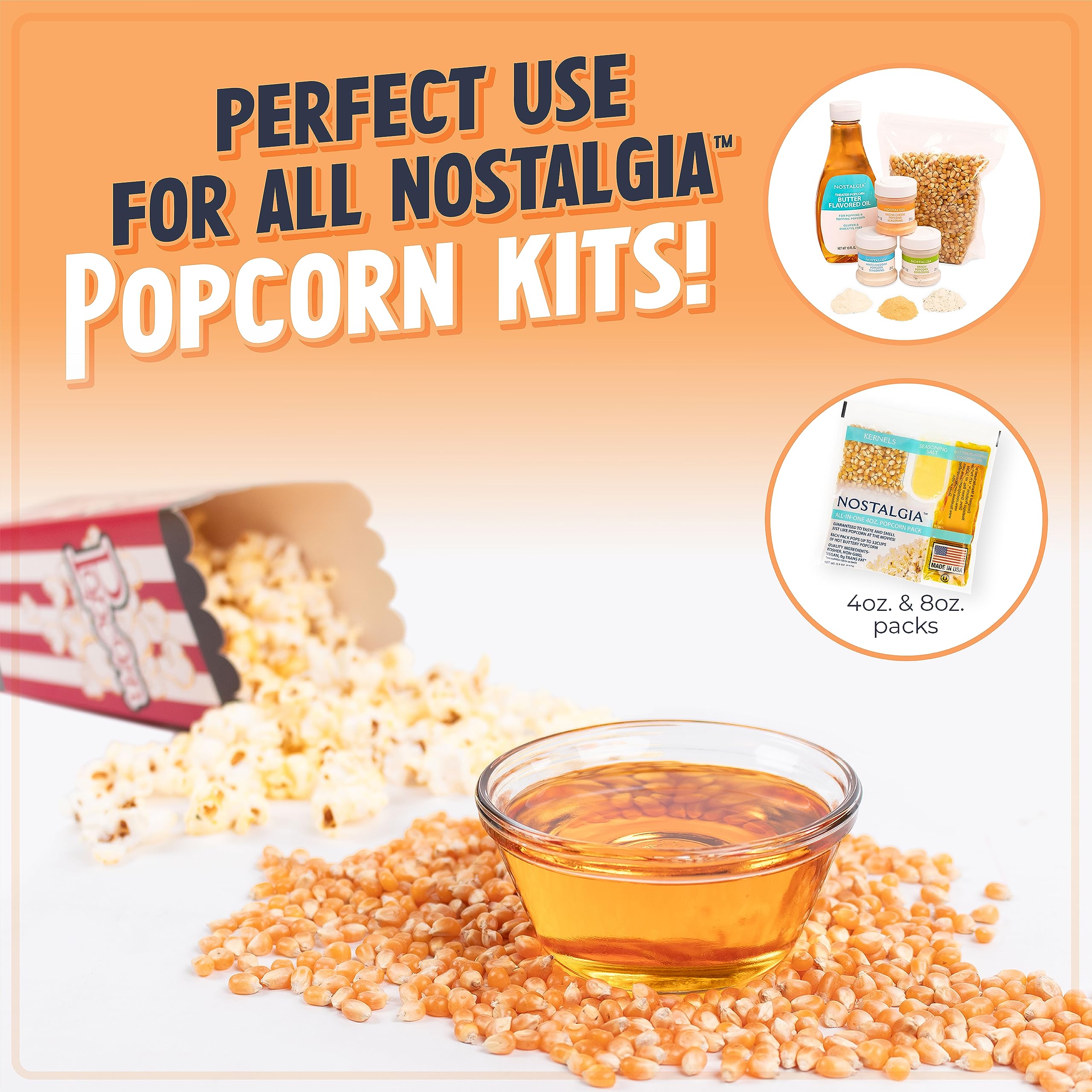 Nostalgia 2-Quart Stirring Popcorn Popper - Quick-Heat Technology - Makes 8 Cups of Popcorn - Includes Kernel Measuring Cup - Perfect for Birthday Parties, Movie Nights, and More - Black