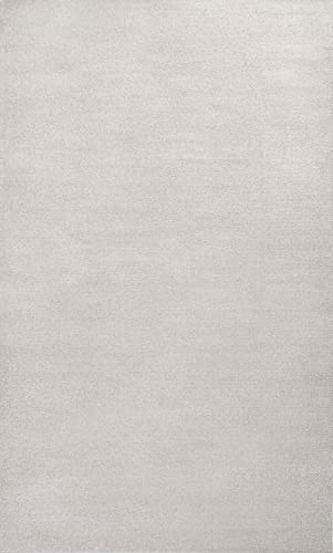 JONATHAN Y SEU100D-4 Haze Solid Low-Pile Indoor Area-Rug Casual Contemporary Solid Traditional Easy -Cleaning Bedroom Kitchen Living Room Non Shedding, 4 ft x 6 ft, Ivory