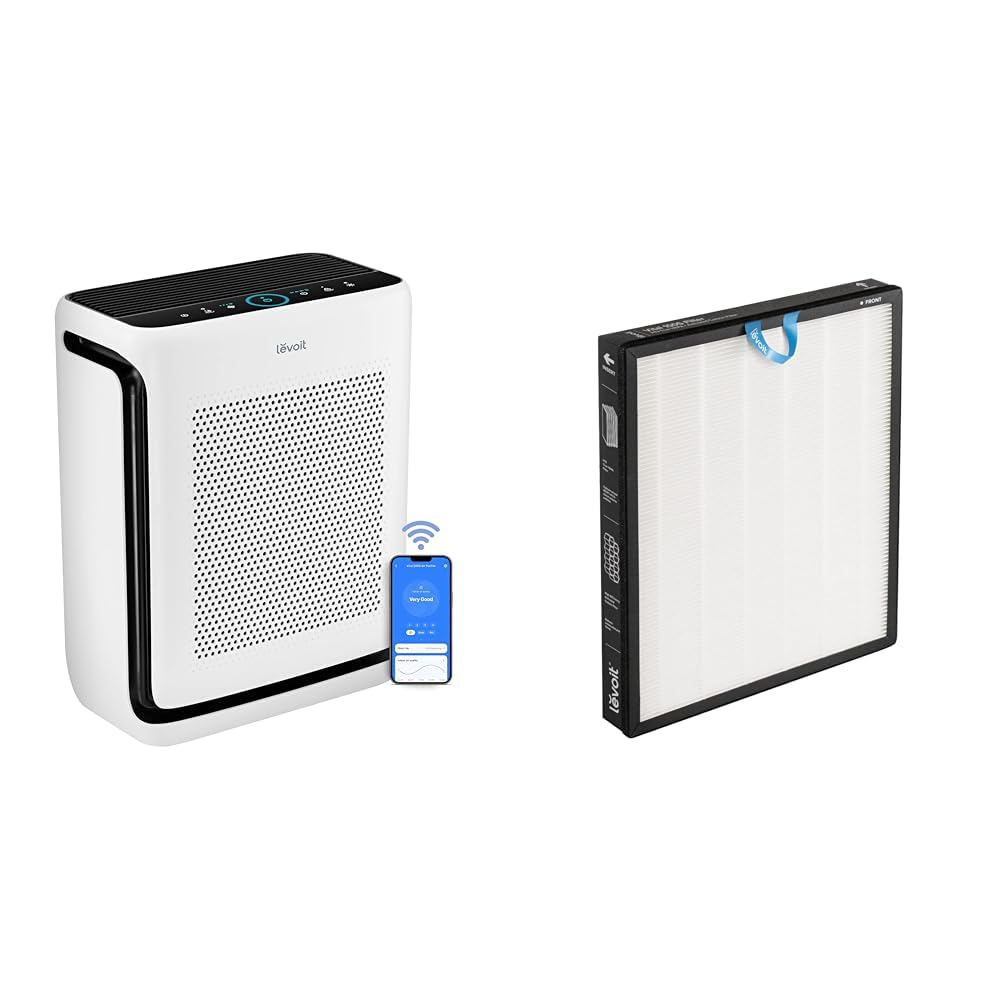 LEVOIT Air Purifiers for Home Large Room Up to 1900 Ft² in 1 Hr with Washable Filters & Vital 100S Air Purifier Replacement