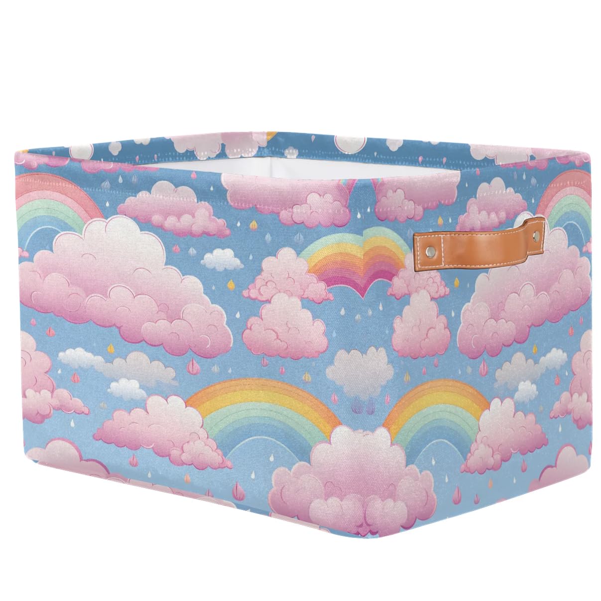 SinSenMa Tie Dye Storage Baskets with Handles, Abstract Swirl Foldable Cubes Storage Box Bin,Waterproof Open Shelf Basket Organizer Gift Baskets for Toy Clothes Bedroom Nursery Home Decorative