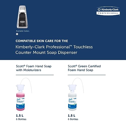 Kimberly-Clark Professional⢠Touchless Counter Mount Skin Care Dispenser (47604), Chrome, 1.5 L Capacity, 2.12" x 4.25" x 5.56" (Qty 1)