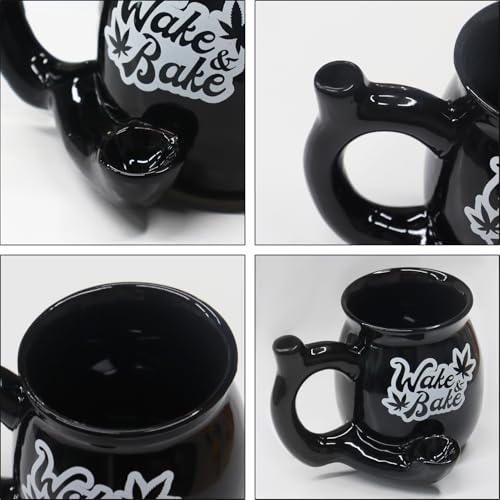 Myouth Wake Bake Coffee Mug 10.5oz/300ml Novelty Tea Cup for Father's Day and Birthday Party Gift