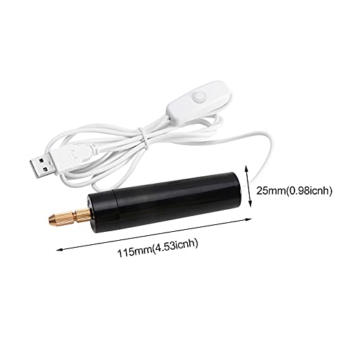 Mini Hand Drill for Arts and Crafts,Mini Electric Drill Set 0.7-1.2 mm Pin Vise Hand Drill with Drill Bits and Wrench DIY Jewelry Pendant Crafts Making