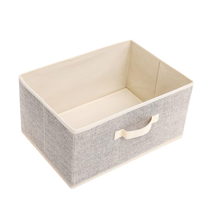 NEPA Market Fabric Storage Cube Bins - Non-Woven Foldable Fabric Bins, Closet Organizers for Shelves, Perfect for Clothes, Toys and More (Beige, Medium)