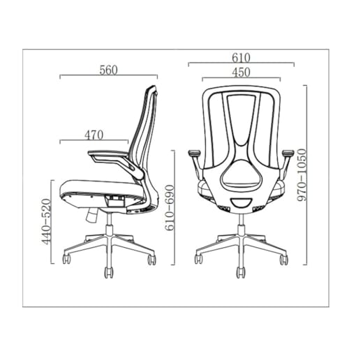 LNYHLXS Folding Armrest Office Chair Employee Mesh Chair Rotating Computer Chair Conference Chair