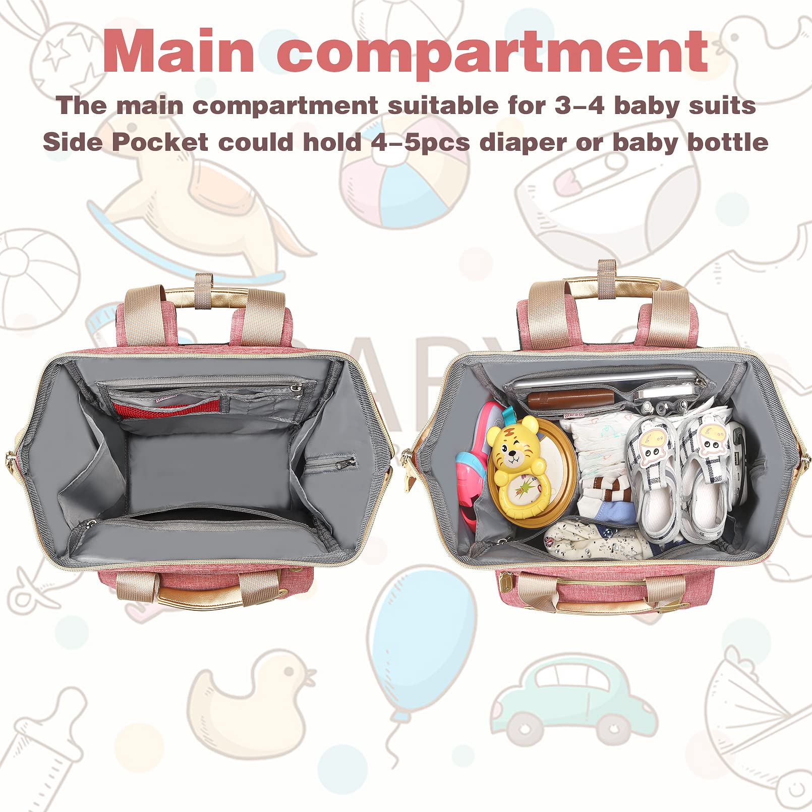 Jiefeike Diaper Bag Backpack