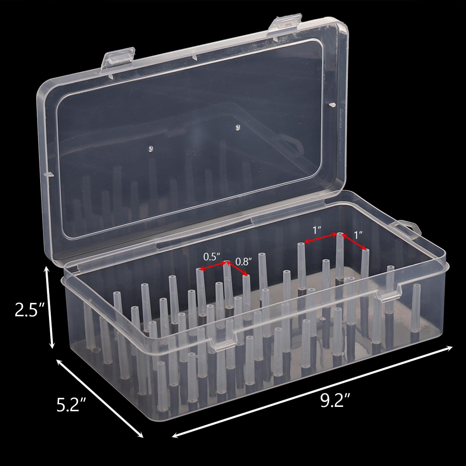 Mezchi 4 Pack 42 Slots Embroidery Thread Organizer, Clear Plastic Thread Spool Holder, Sewing Thread Storage for Embroidery and Sewing Threads