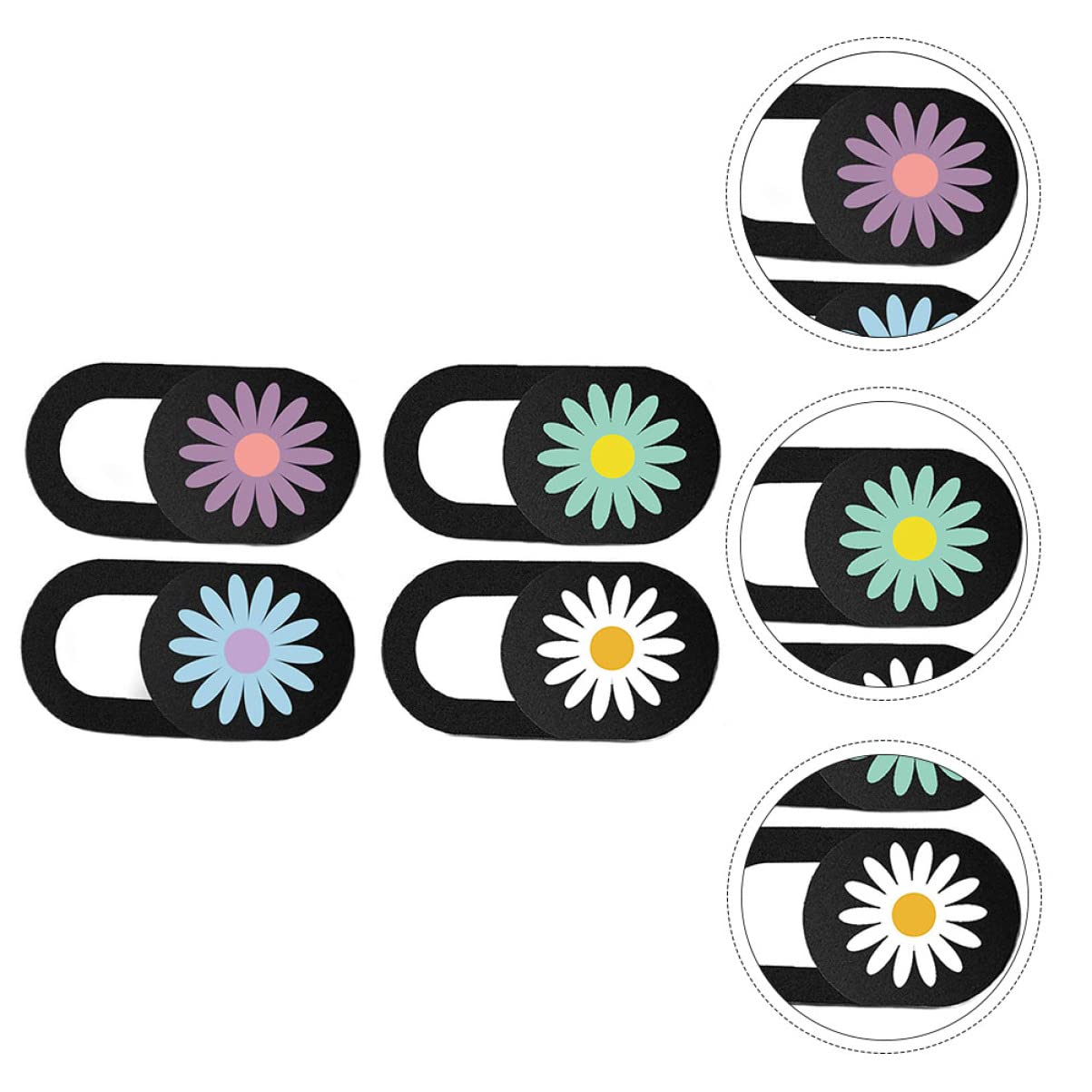Mobestech 12 Pcs Camera Privacy Cover Camera Protection Sticker Decorative Stickers Milk Carton Water Bottle Camera Cover Slide Blocker Computer Camera Laptop Slider Flat Protector
