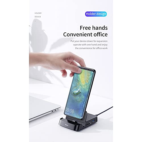 n/a 7 in 1 USB Type C Hub Docking Station USB-C to HDMI USB 3.0 HUB SD TF Card PD Adapter