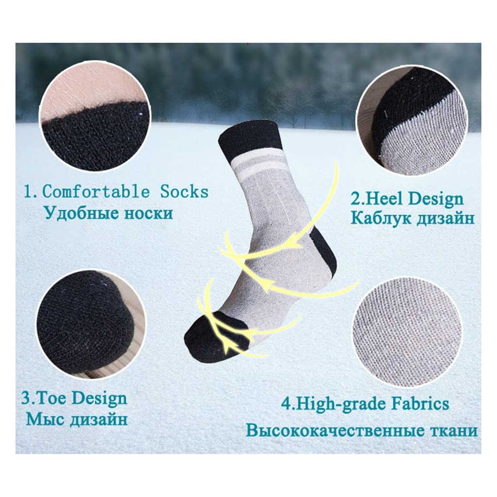 JIESEING 5 Pairs/Lot Wool Socks Men Winter Cashmere Breathable Comfortable Warm Socks Male