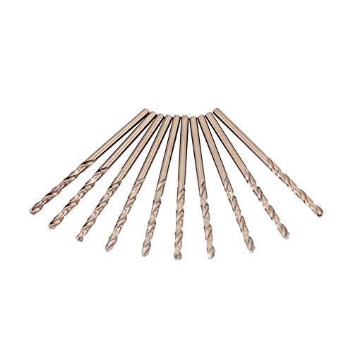 M35 Cobalt Drill Bits for Hardened Steel HSS-CO Drills Set 1.0-5.0MM(1/1.5/2/2.5/3.0/3.2/3.5/4/4.5mm) Twist Drill for Drilling on Stainless Steel Cast Iron Sheet Metal Steel Plate Angle Iron(3.2mm)