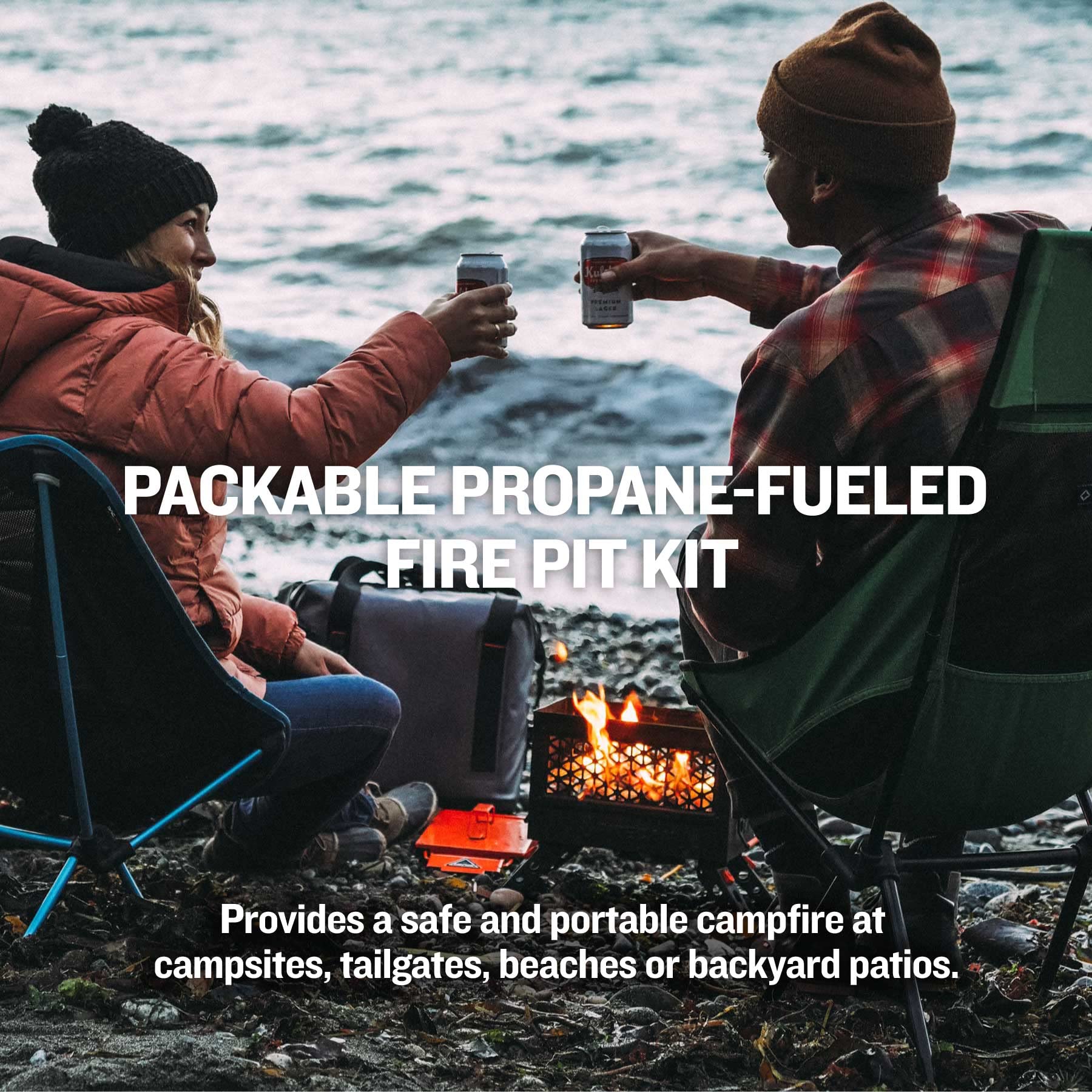 Ignik Gas Growler Deluxe + FireCan Portable Propane Fire Pit