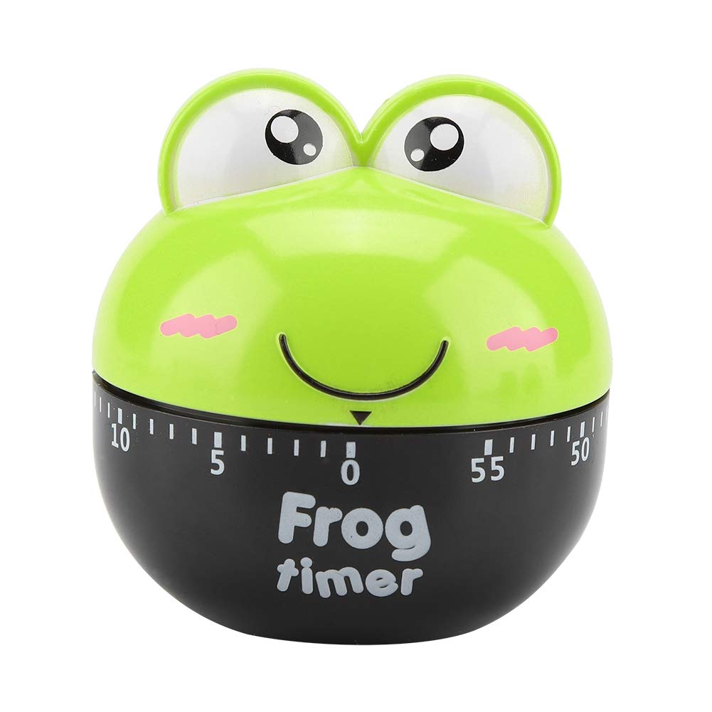 Kitchen Timer Cartoon Animal Shape Kitchen Timer Mechanical Counters Clock for Cooking Timing Tool (Green)