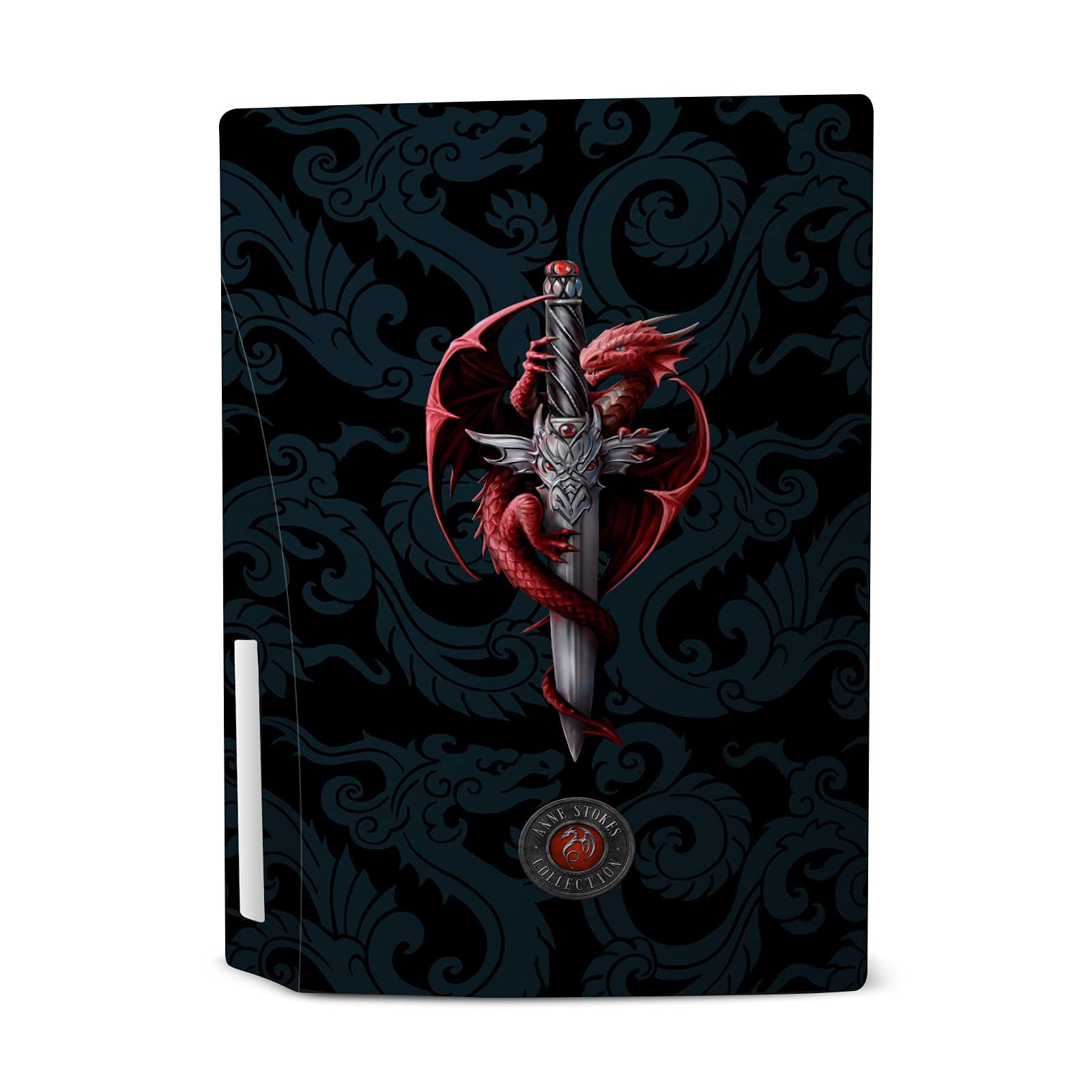 Head Case Designs Officially Licensed Anne Stokes Dragon Dagger Art Mix Matte Vinyl Faceplate Sticker Gaming Skin Case Cover Compatible with Sony Playstation 5 PS5 Disc Console & DualSense Controller