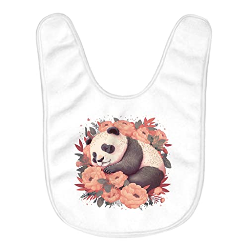 Panda Rose Baby Bibs - Panda Baby Feeding Bibs - Cute Bibs for Eating