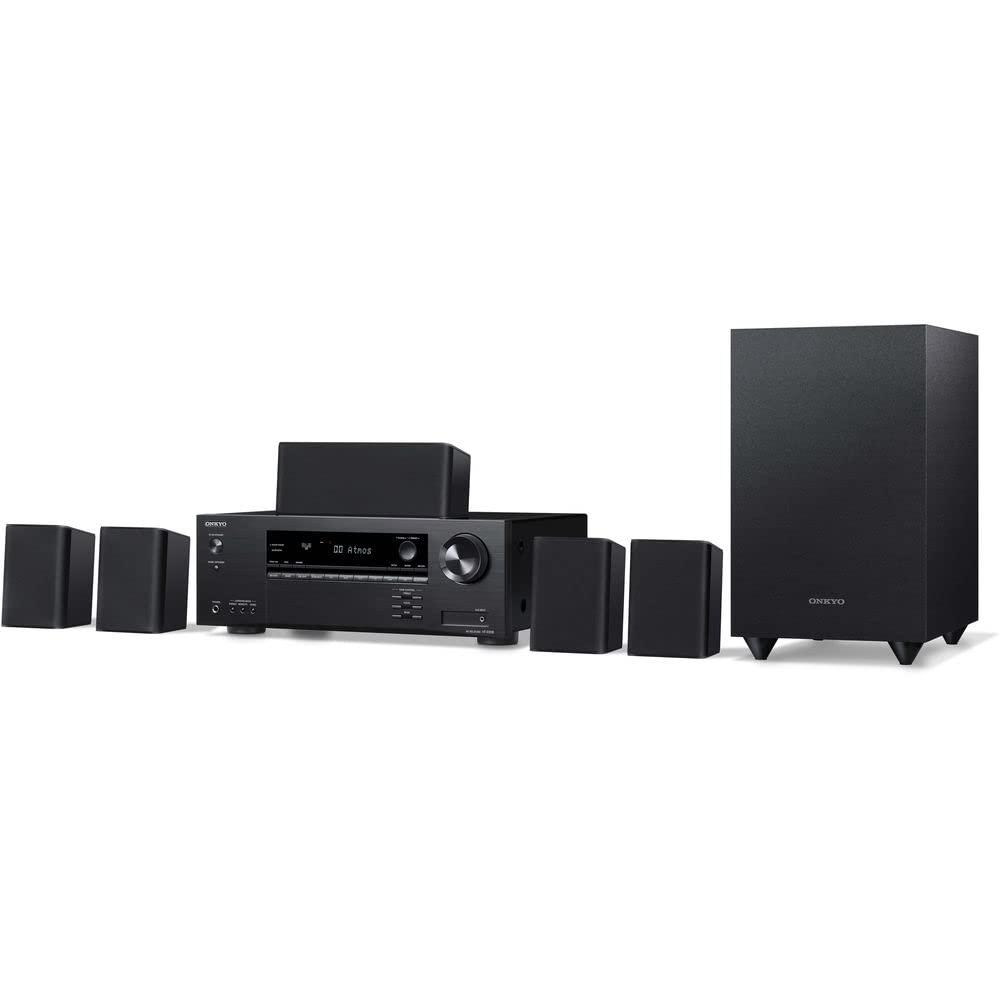 Onkyo HT-S3910 5.1-Channel Home Theater System (HTS3910) + Optical Audio Cable + AUX Cable + Cable Straps + Cleaning Kit + 4 x HDMI Cable + More