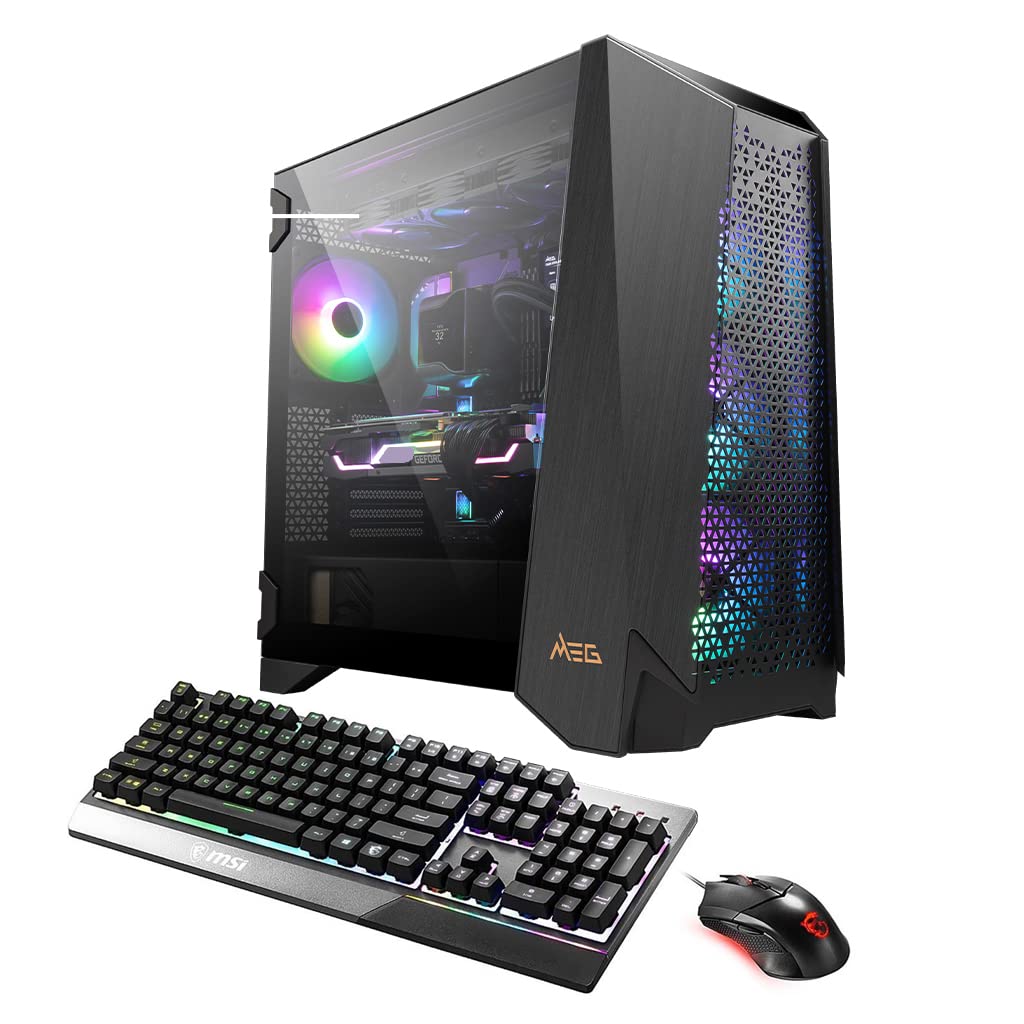 MSI Infinite RS 13NUI-419US Gaming & Entertainment Desktop PC (Intel i7-13700KF 16-Core, 128GB DDR5 4800MHz RAM, 2x8TB PCIe SSD RAID 0 (16TB), Win 11 Pro) with MS 365 Personal, Hub