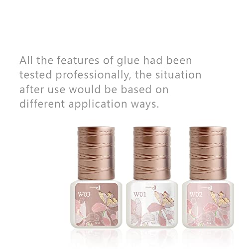 JOVISA W01 Eyelash Extension Glue 0.5 Second Drying Time 6-8 Weeks Long Retention 30~70% RH Ideal Humidity Professional Use Only 5ml