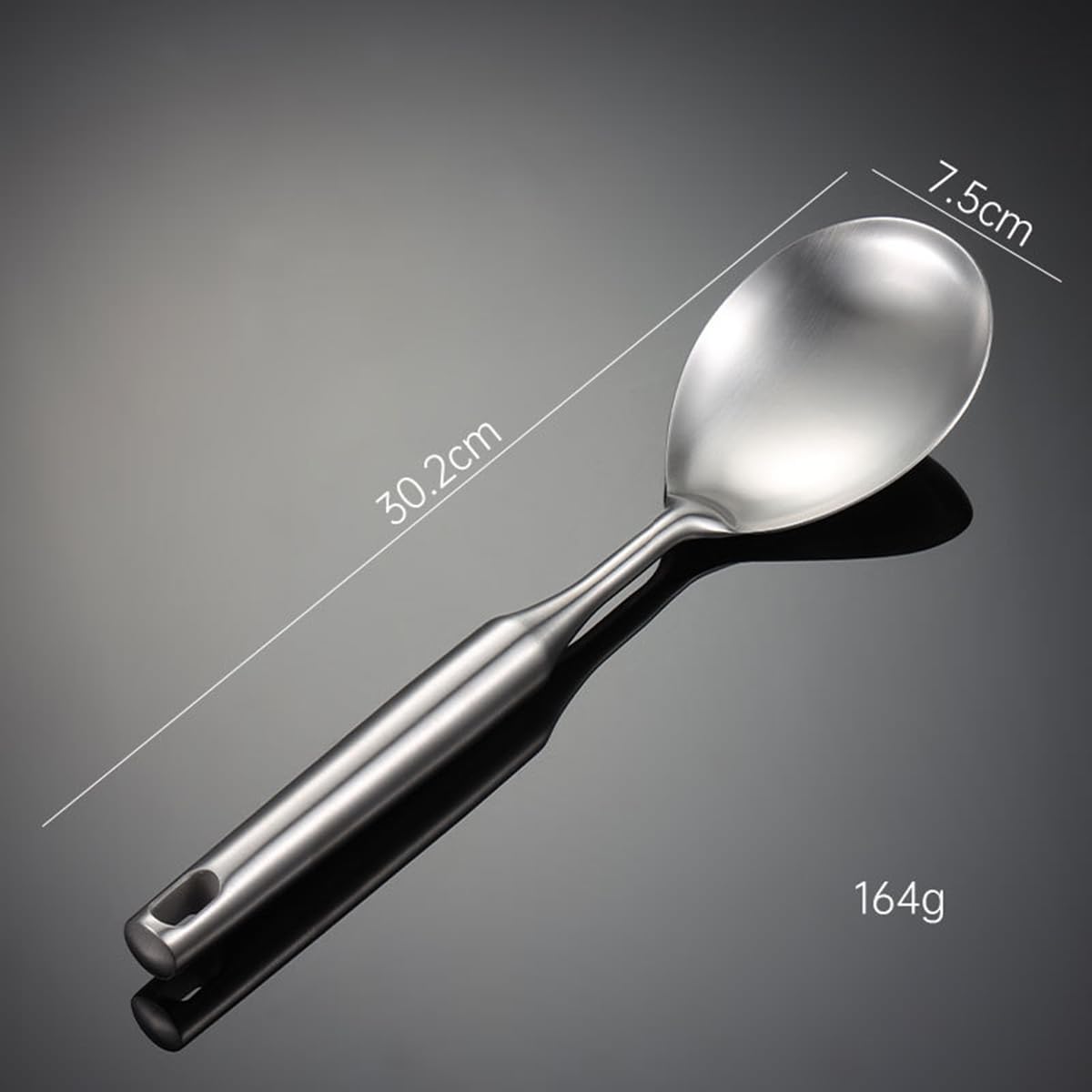 Rice Scooper Spoon Stainless Steel Serving Ladle,Dinner Spoon Serving Spoon, 304 Stainless Steel 12.5 Inch Premium Brushed Stainless Steel Large Serving Spoon Kitchen Tool