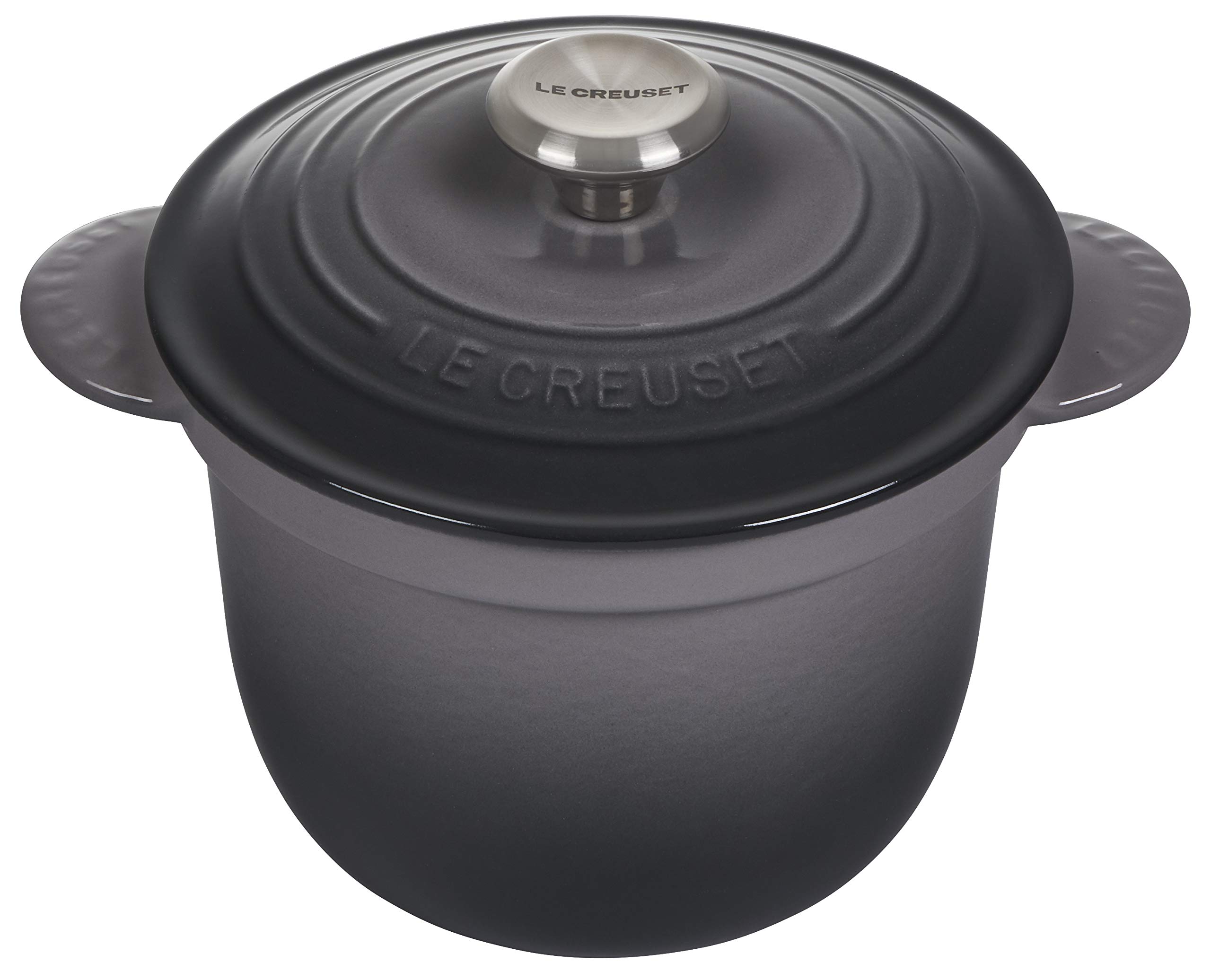 Le Creuset Enameled Cast Iron Rice Pot with Lid & Stoneware Insert, 2.25 qt., Oyster