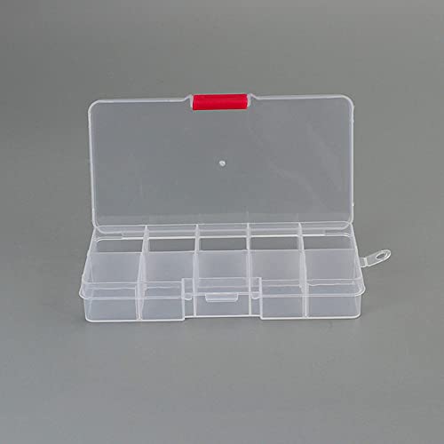 Lure Box,Lure Holder Hooks Lure Baits Storage Box, Small Clear Visible Plastic Fishing Tackle Accessory Box(Transparent Pink Buckle)