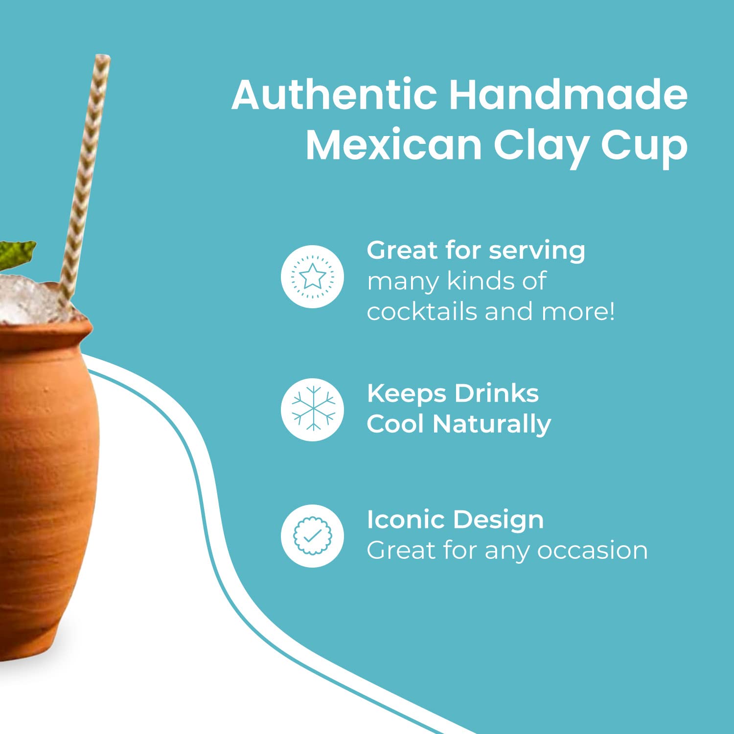 LAVO HOME Red Clay Terra Cotta Mexican Pottery Cantaritos Cocktail Drink Cups, Traditional Authentic Cantarito De Barro Jarritos - 12 oz - Made in Mexico - Micheladas & Palomas (Set of 2)