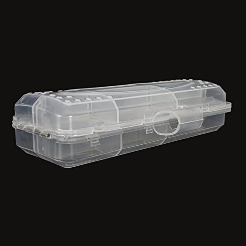 Lure Organizer Box, 12 Grids Transparent Bead Storage Organizer Case, Durable and Portable Storage Container for Beads Crafts Fishing Tackles Yuans