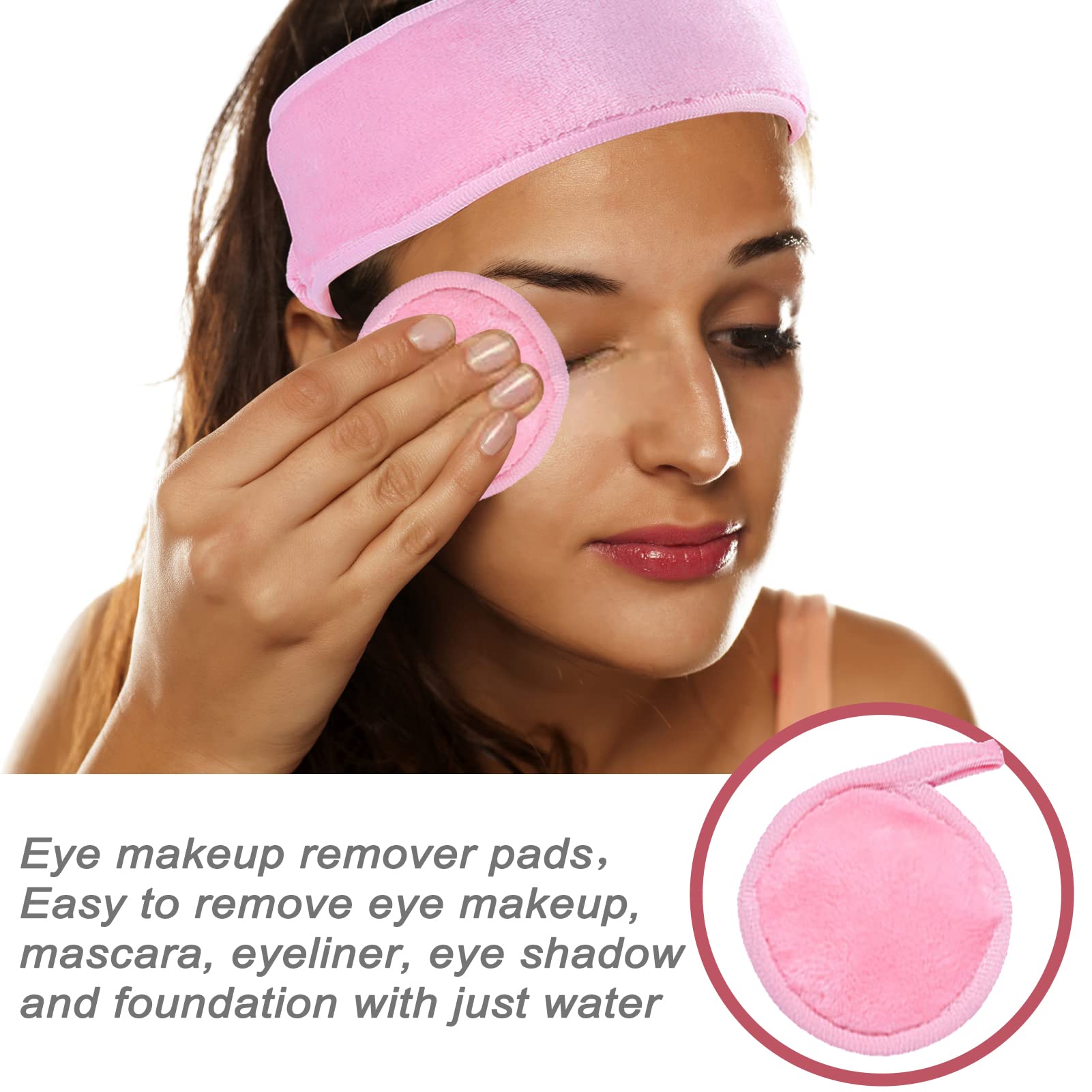 Makeup Remover Towels 4Pcs-Reusable Microfiber Makeup Remover Face Wash Cloths for Mascara, Eyeliner,Foundation, Lipstick, Etc.