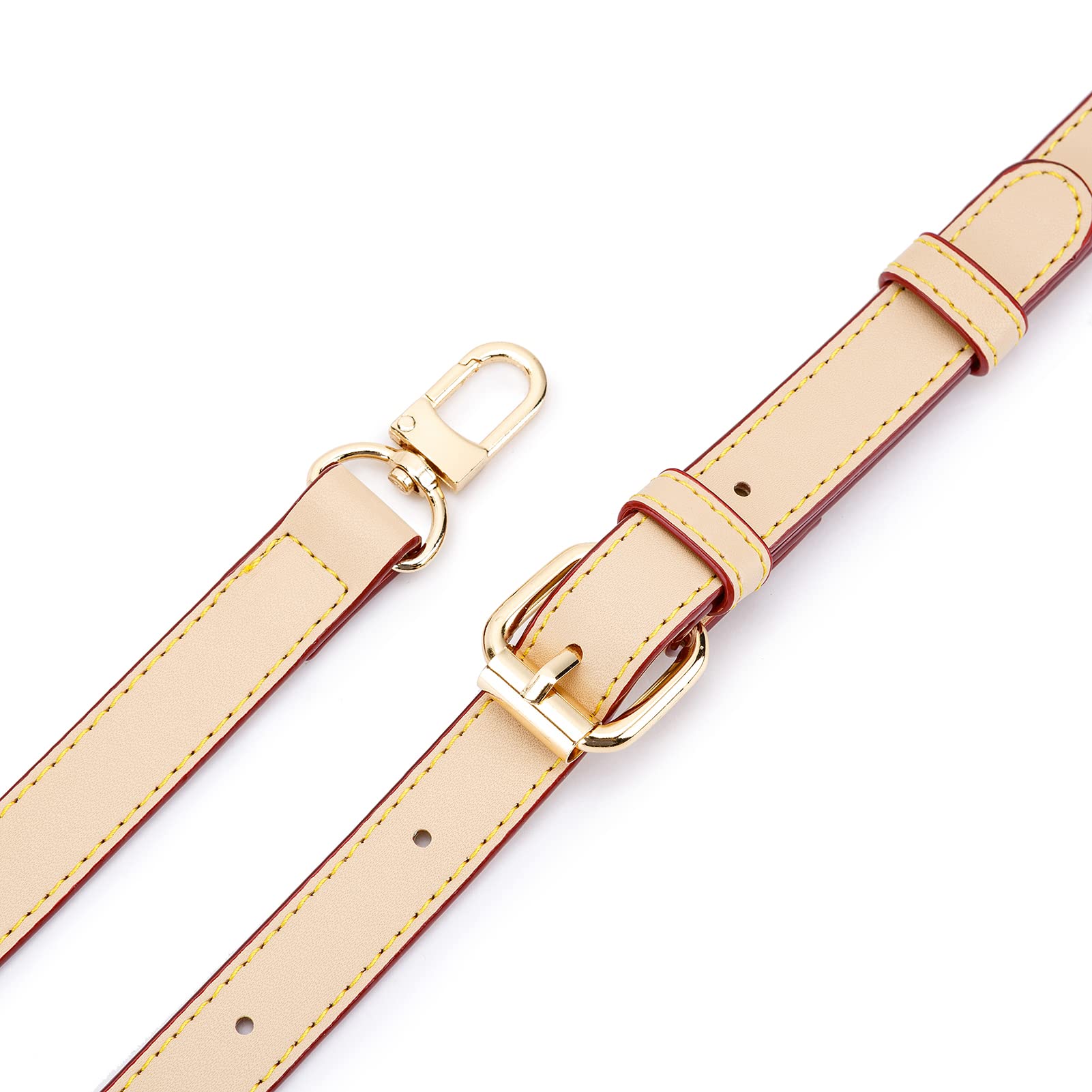 Leather Purse Strap Replacement for Handbags Speedy Nano Messenger Bag Small Pochette, Adjustable Crossbody Shoulder Strap for Bags - Beige