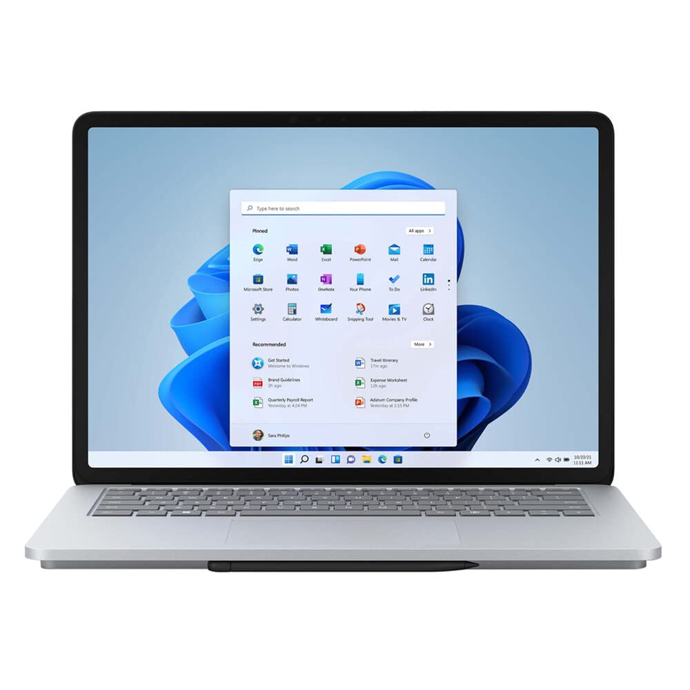 Microsoft Surface Laptop Studio, 14.4" Touchscreen, Intel 11th Gen Core i7 (Up to 4.8GHz), NVIDA GeForce RTX 3050Ti, 16GB DDR4 RAM, 1TB SSD, Win11h, Platinum, with Stylus Pen