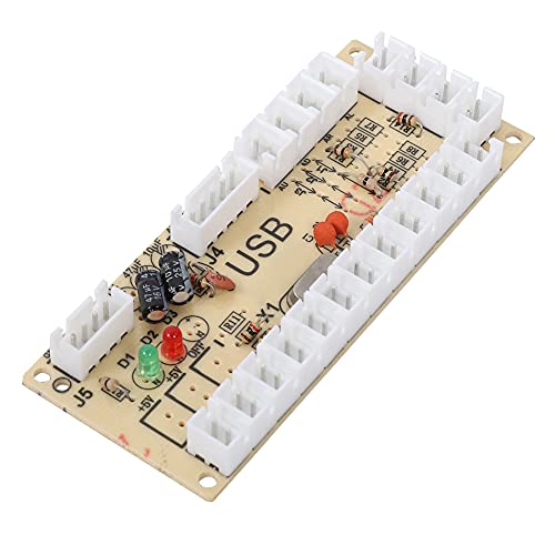 KOSDFOGE CY-822A DIY Arcade Game Button and Joystick Single Rocker Set for Raspberry Pi PC Game Machine, for Arcade Game, Fighting Game, etc.(Black)
