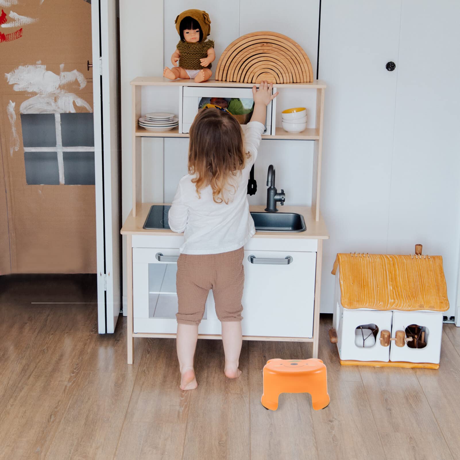 Ipetboom Step Stool, 1 Pc Bathroom Stool Toilet Step Stool Anti-Skid Step Stool Potty Training Aid