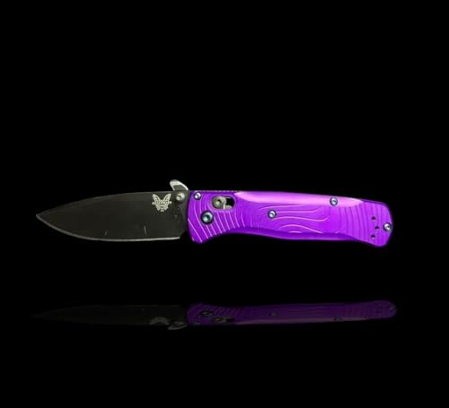 Purple, Top Topography Map, Billet Aluminum, Full Size Bugout, Gift for dad, Everyday Carry Knife Scales