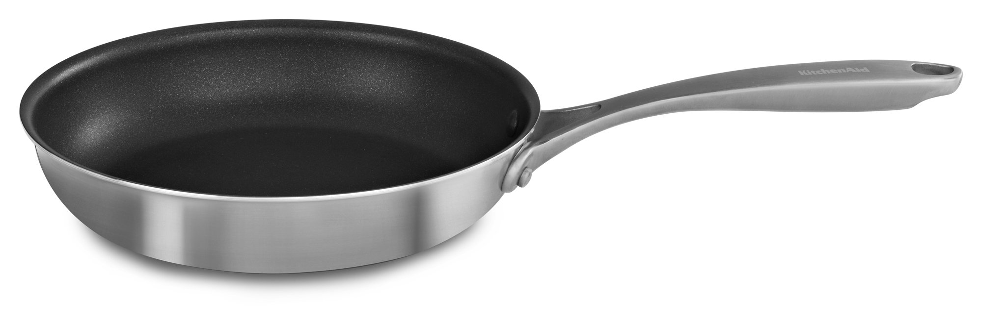 KitchenAid 5-ply Copper Core 10" Nonstick Skillet, Stainless Steel Finish, Medium