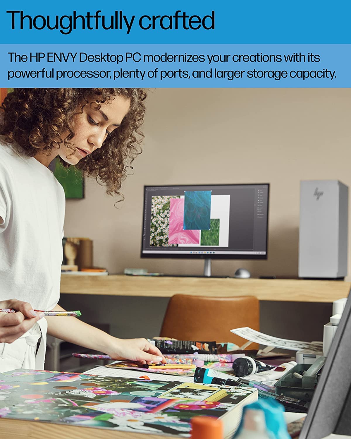 HP Envy Gaming Desktop, Intel Core i9-12900 Processor, 64GB DDR4 RAM, 2TB PCIe SSD + 2TB HDD, NVIDIA GeForce RTX 3070 8G DDR6, Win 11 Pro, White, 32GB Hotface USB Card