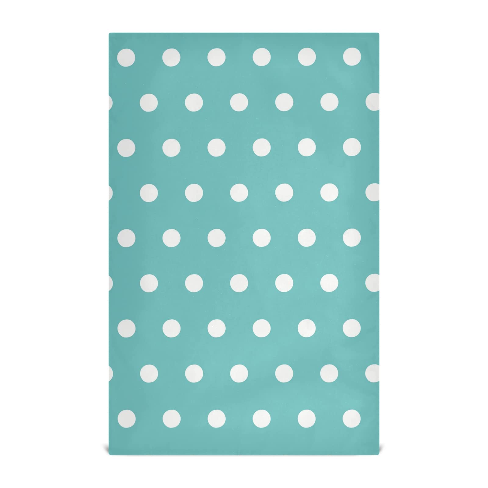 Kigai Kitchen Dish Towels Polka Dot Turquoise Soft Tea Towel Set of 6 Absorbent Dishcloths Hand Towels for Dish Clean Cloth 28" x 18"