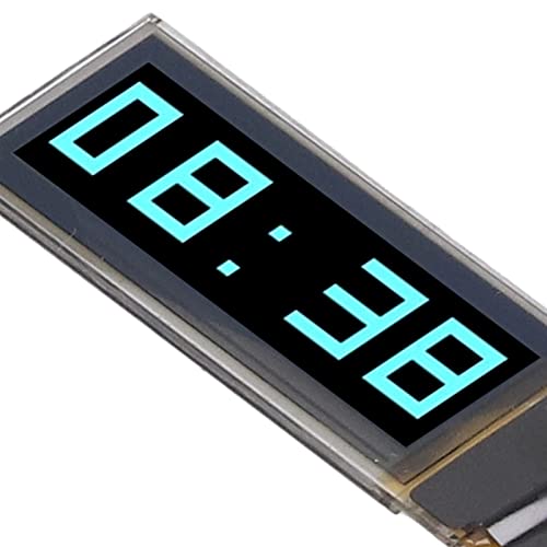 Organic Light Emitting Diode Screen, 15 Pin 0.91in Display Module Thin 4 Pcs Low Power Consumption SPI Interface Self Illumination for Electronic Components(Blue)