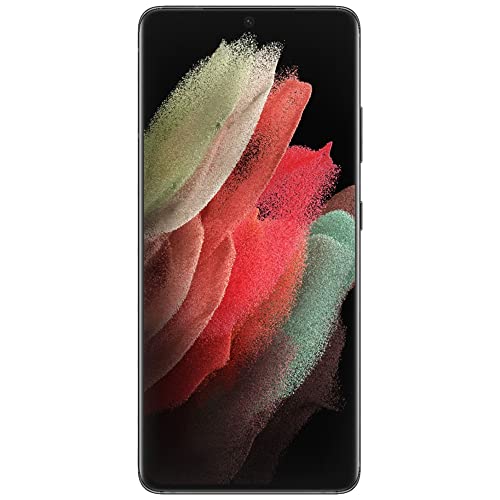 SAMSUNG Galaxy S21 Ultra 5G (128GB, 12GB) 6.8'' AMOLED 2X, 108MP Camera, Volte (Fully Unlocked for AT&T, Verizon, T-Mobile, Global) G998U1 (w/Wireless Charging Pad, Phantom Black) (Renewed)