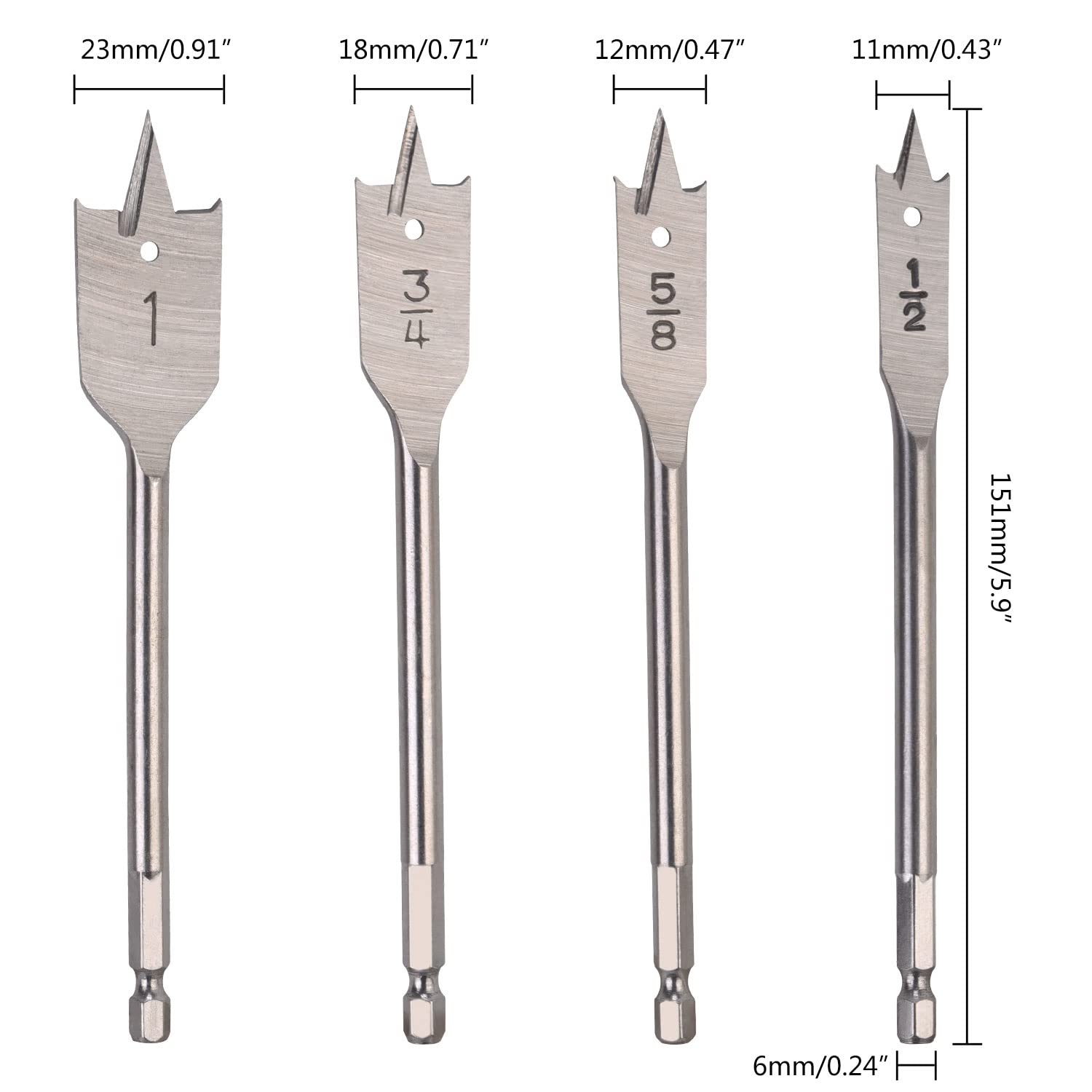 KATA 30PCS Multi-Function Wood Drill Bits Set Hole Saw Kit Set with 3/4"-6" Hole Saw, Countersink Drill Bits, Spade Drill Bits, Carbide Forstner Bits, Ideal for Soft Wood, Plywood, PVC