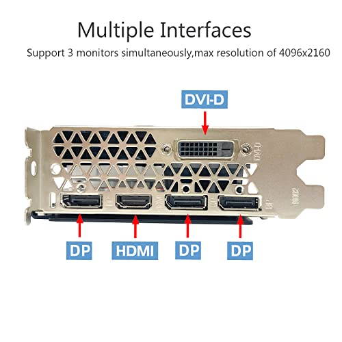QTHREE Radeon RX 580 Computer Video Graphics Card,8GB,2048SP,GDDR5,256 Bit,3X DP,HDMI,DVI,GPU for PC Gaming,PCI Express x16 3.0,DirectX 12