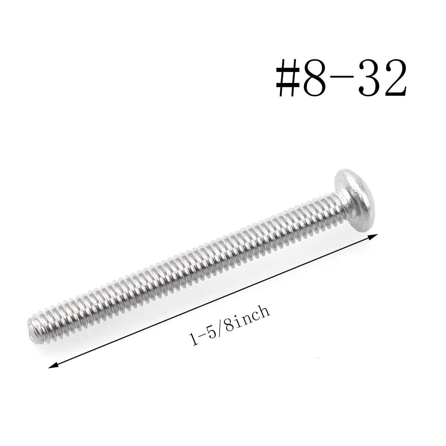 MEETOOT 35pcs #8-32 x 1-5/8inches Machine Screws Cross Recessed Pan Head Machine Screws Phillips Screws for Cabinet Drawer Knob Pull Handles
