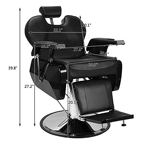 LLAMN Two Colors 8702A Professional Salon Barber Chair US Warehouse (Color : D)