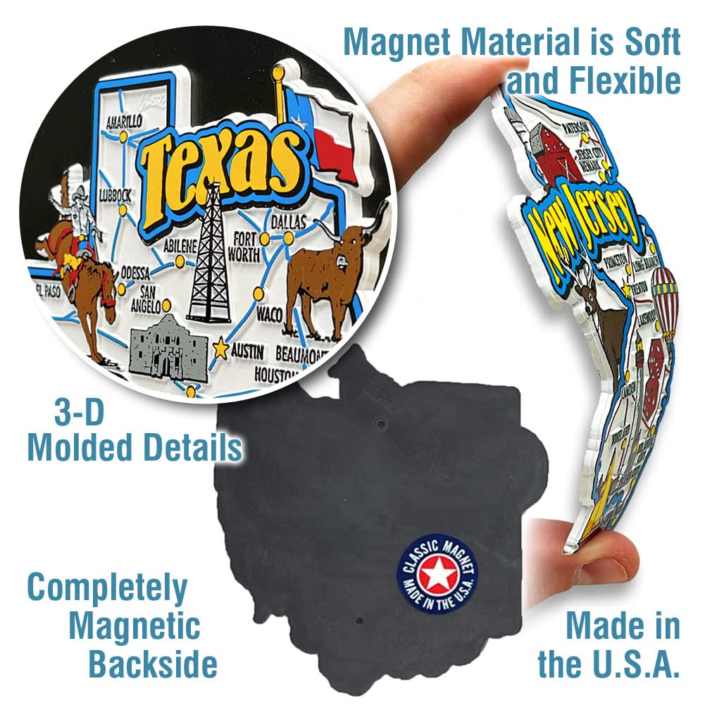 Missouri Jumbo State Magnet by Classic Magnets, 3.6" x 3.5", Collectible Souvenirs Made in The USA