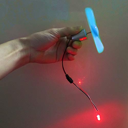 NA. Newesoutorry Power Generator, DIY Kits 6-9V Wind Turbine Micro Motor/Mini Blue Leaf Paddle/Diodes/Cables