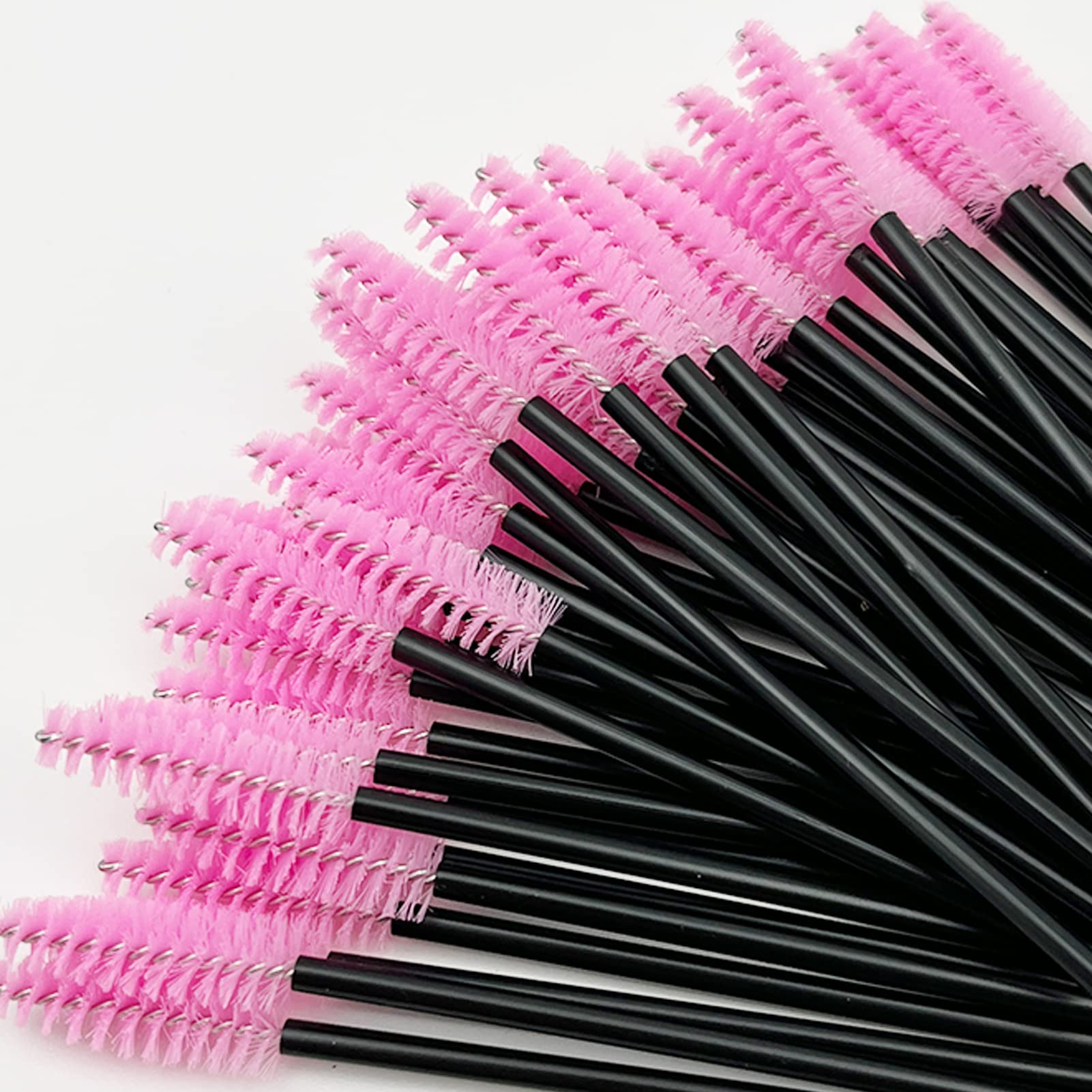 LLTGMV Spoolies Disposable Eyelash Mascara Brushes Wands Applicator Makeup Kits for Makeup & Gift Ideas - Pink
