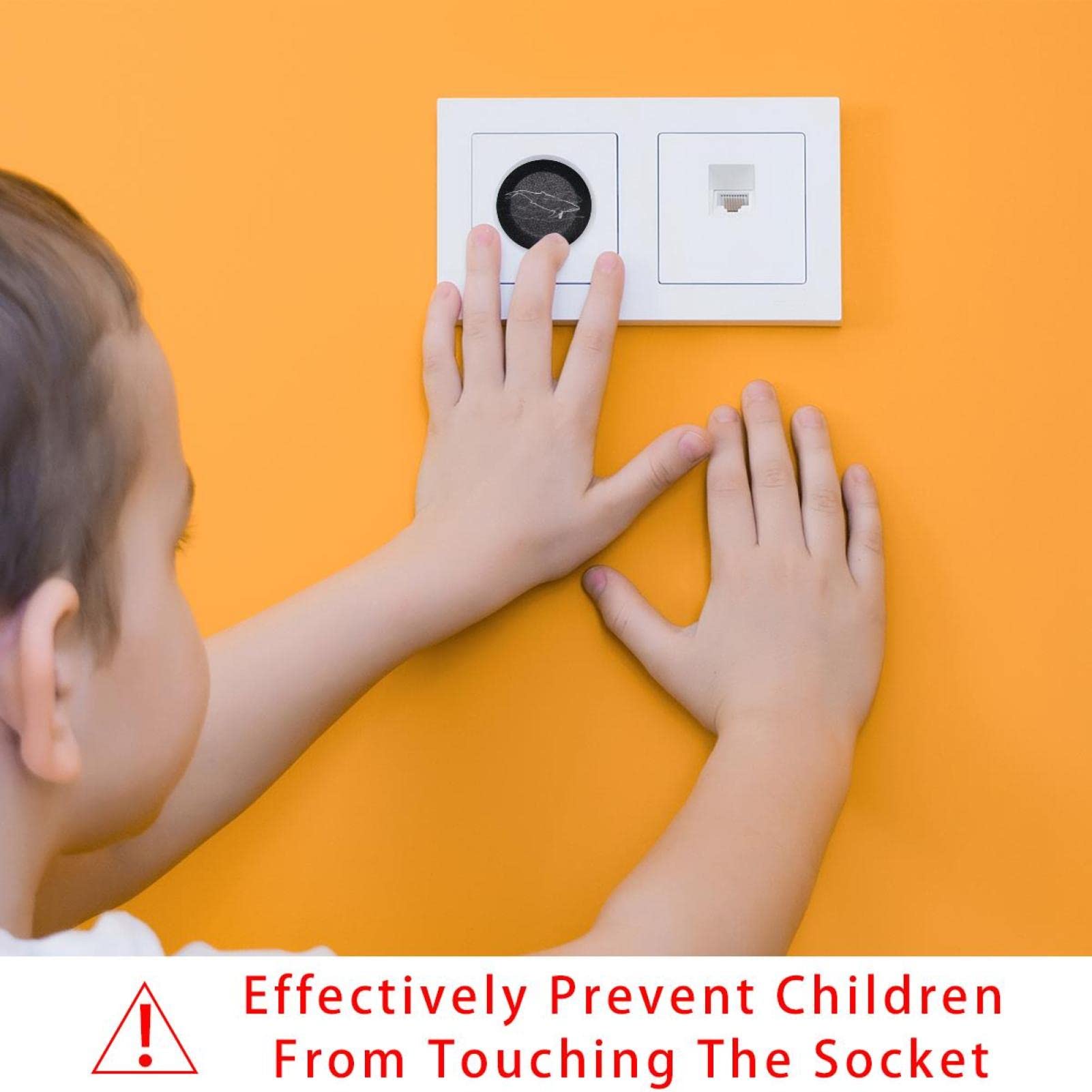 LAIYUHUA Outlet Covers Baby Proofing 24 Pack Steady Electric Plug Protector | Child Safety Plastic Outlet Covers | Easy Install | Shock Prevention- Whale Black
